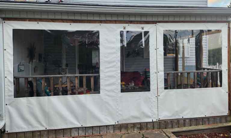 Tarps used to protect porch - Heavy Duty Tarps